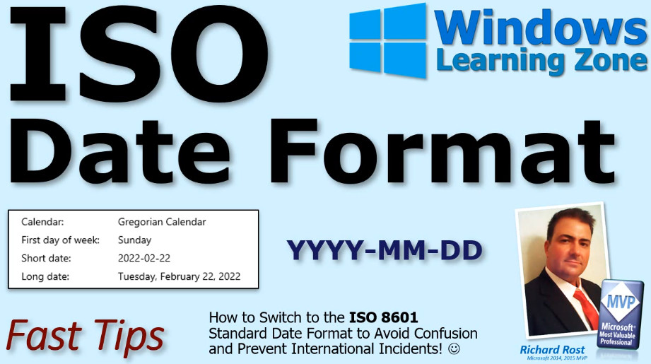 ISO Date Format In Microsoft Windows